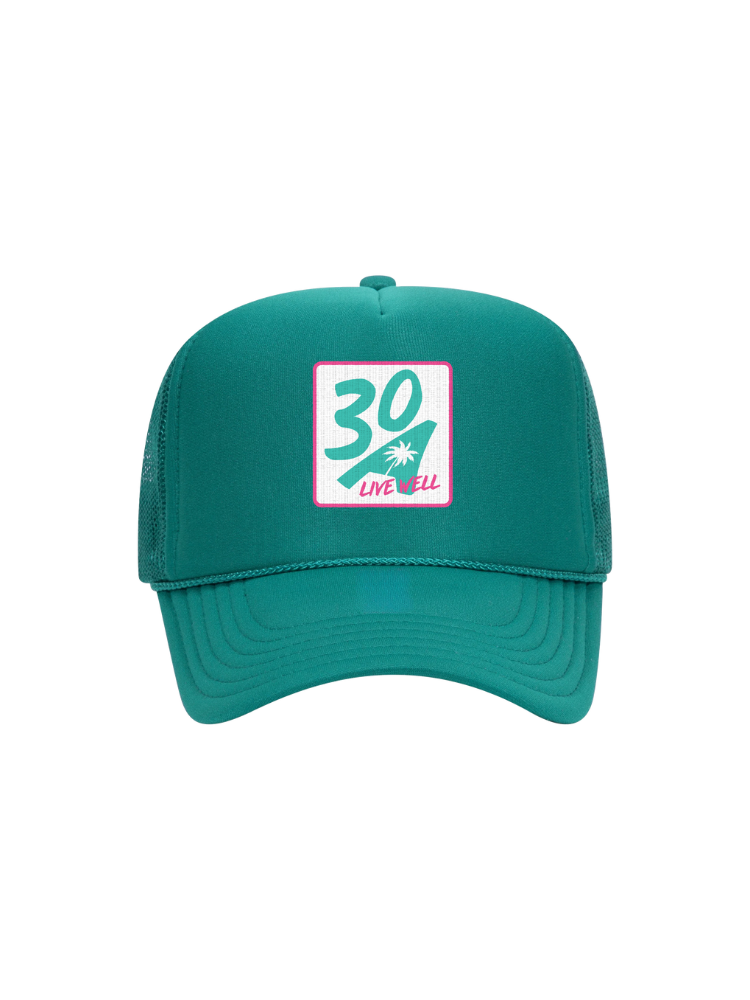 Live Well 30A : Palm Patch Foam Trucker Hat - Livewell30agear.com