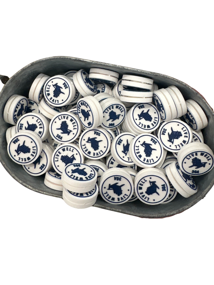 Live Well 30A : Circle Logo Tennis Dampener - Livewell30agear.com