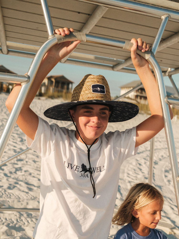 Live Well 30A : Classic Logo Patch Straw Hat - Livewell30agear.com